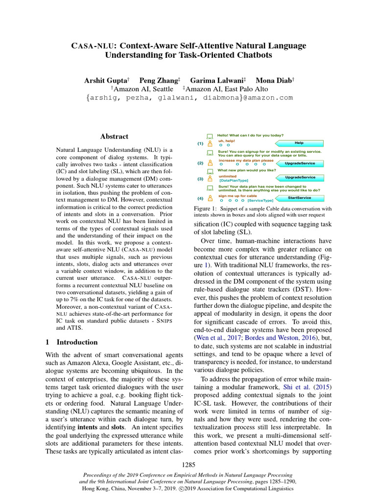 Context Aware Self Attentive Natural Language Understanding For Task ... Context Aware Self Attentive Natural Language Understanding For Task ...