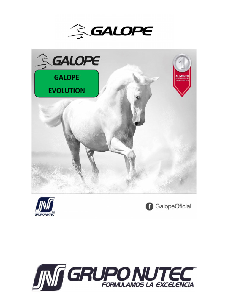 Alimento Galope Evolution para Caballos | PDF | Pasto | La alimentación ...