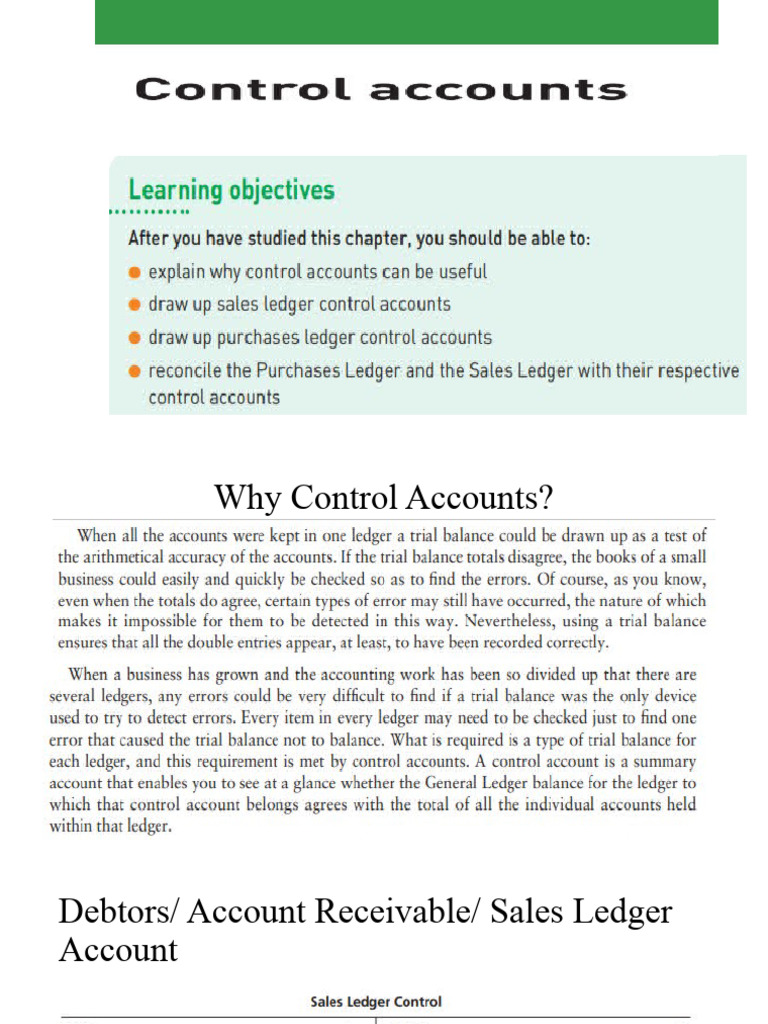 Control Accounts | PDF