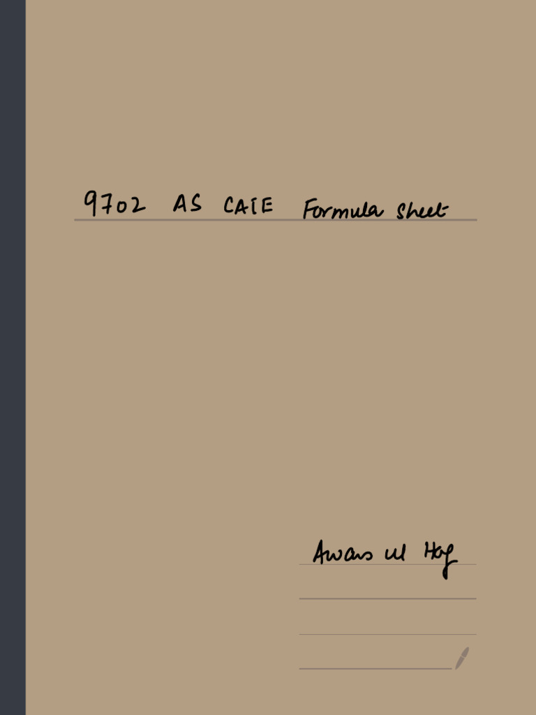 As Formula Notes | PDF