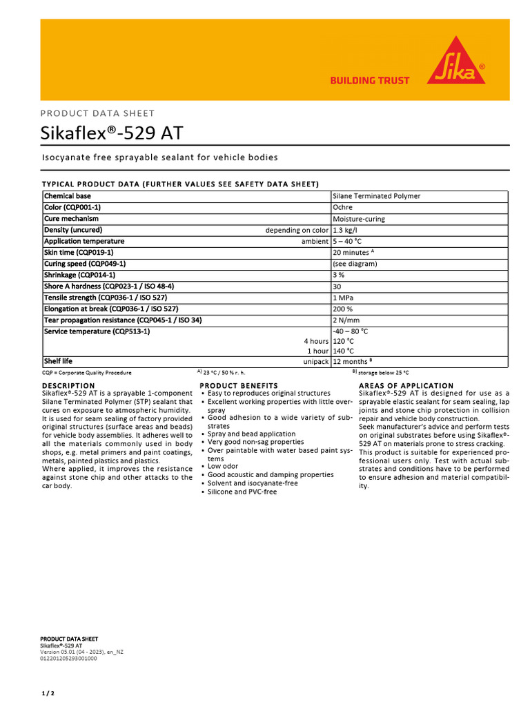 sikaflex_-529_at | PDF | Paint | Chemical Substances