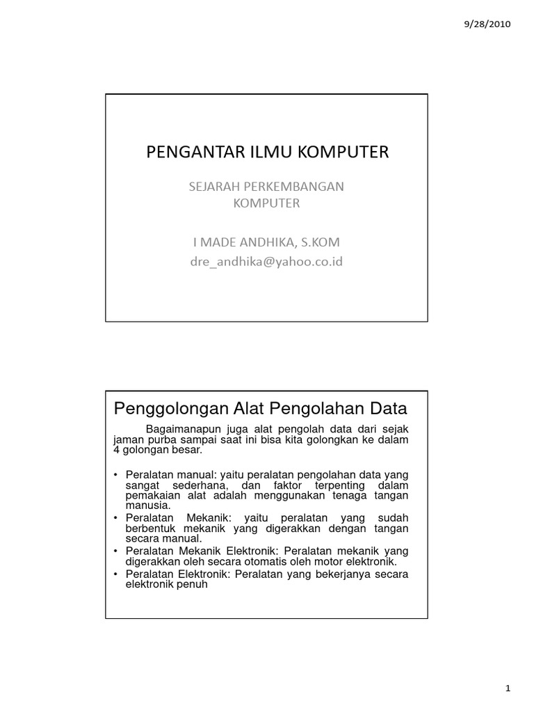 Sejarah Komputer | PDF | Seni | Komputer