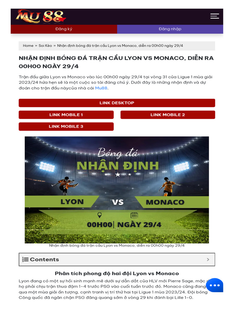 Lyon Vs Monaco | PDF