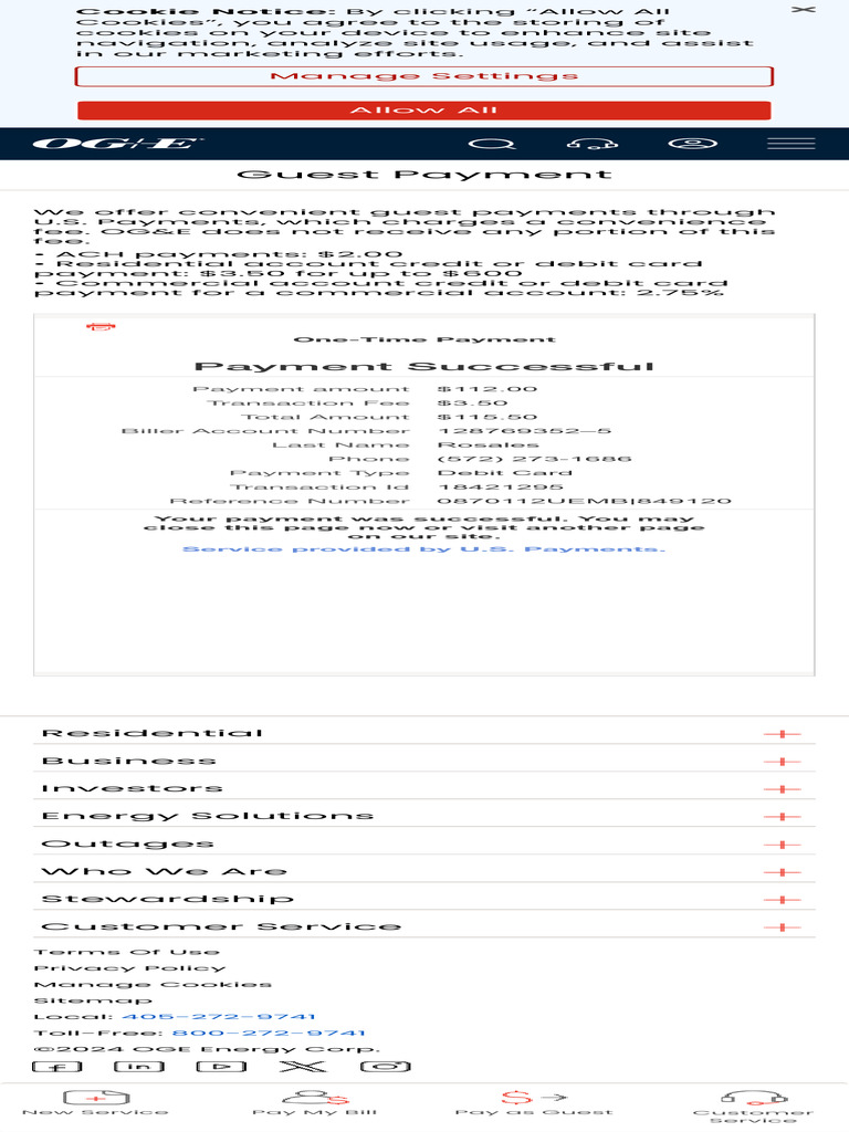OG&E - Guest Payment 2 | PDF | Finance & Money Management | Law