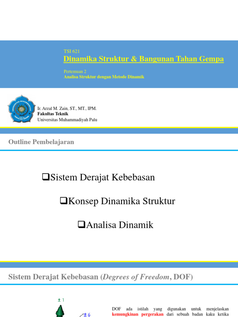 Pertemuan 2 - Analisa Struktur Dengan Metode Dinamik | PDF