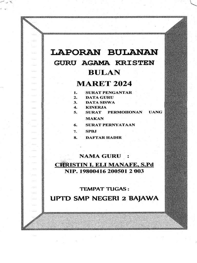 Lap. Bulanan Maret | PDF