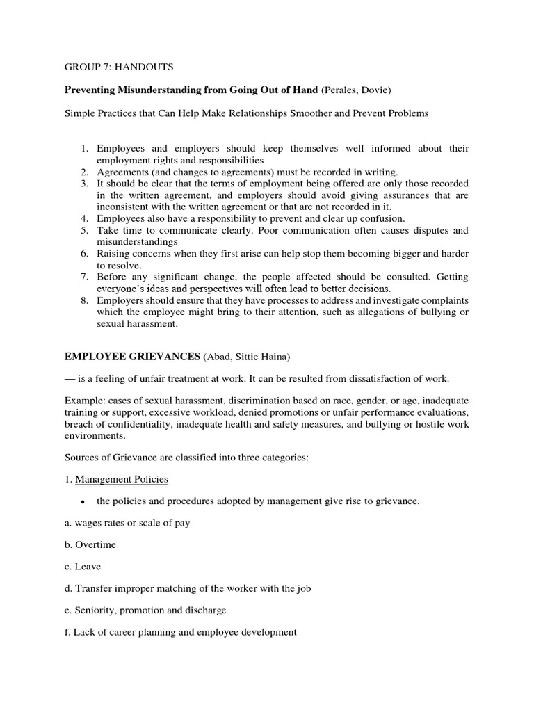 Group 7 Handouts | Download Free PDF | Performance Appraisal | Employment