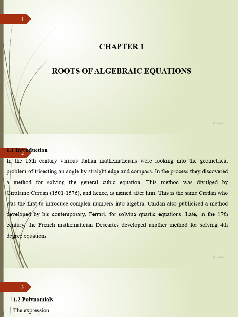 Chapter 1 Equations | Download Free PDF | Equations | Computational Science
