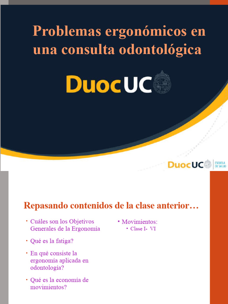 Problemas Ergonómicos en La Consulta Odontológica | PDF | Síndrome del túnel carpiano | Fibromialgia
