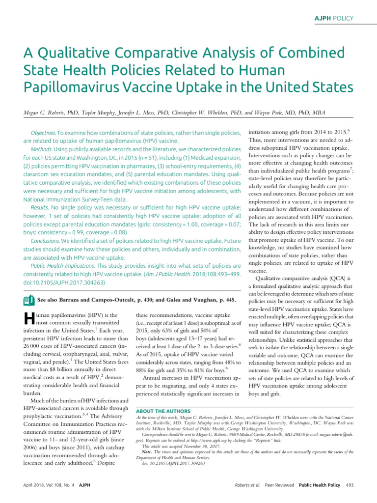 A Qualitative Comparative Analysis of Combined State Health Policies ...