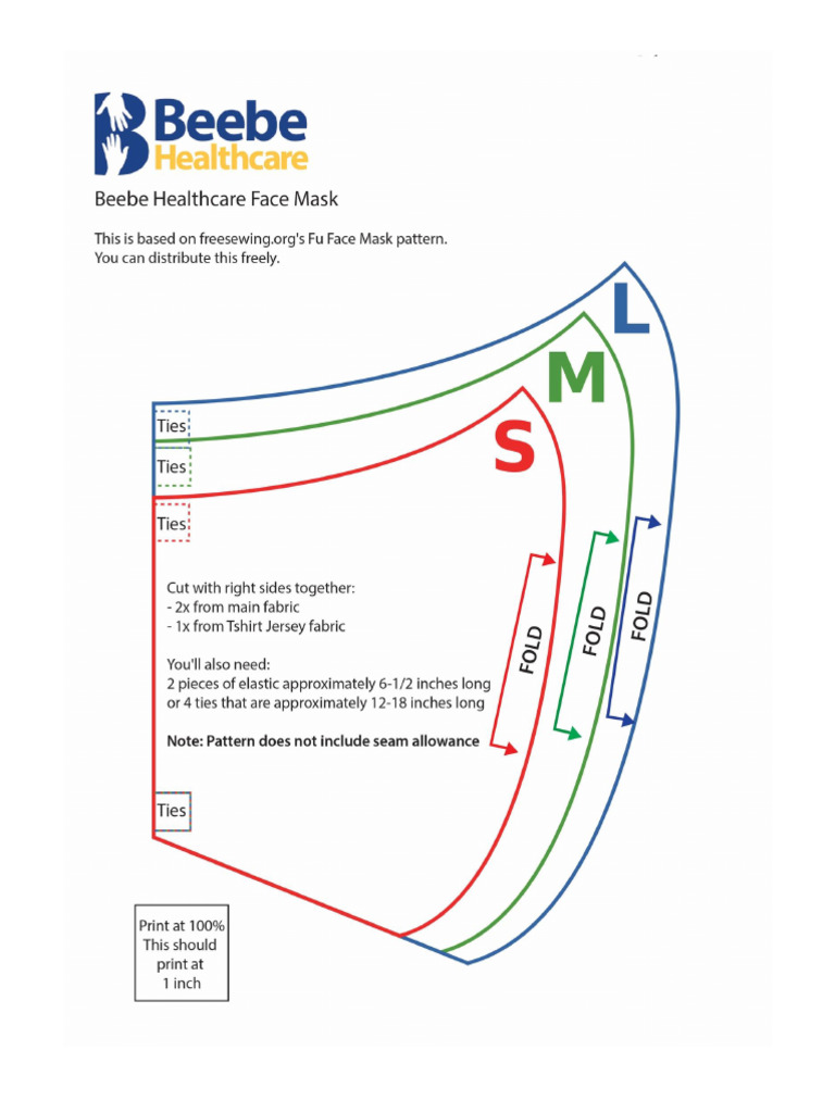 BeebeCOVID-19FaceMask Pattern | PDF | Seam (Sewing) | Sewing