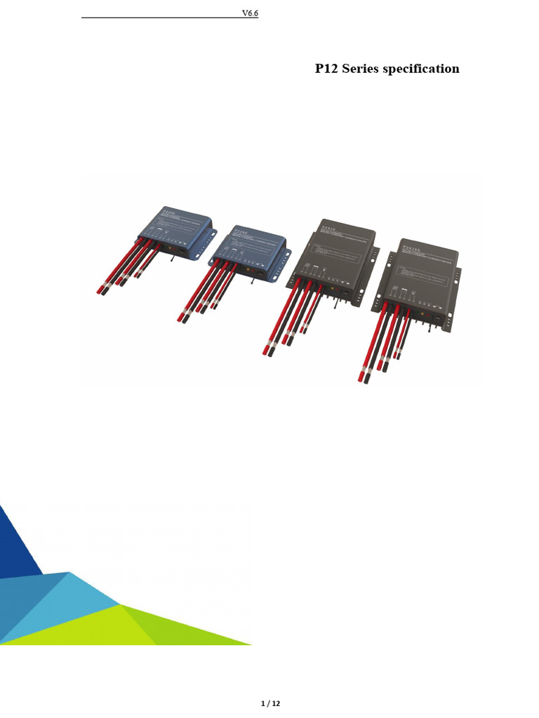 P12 Series Spec (V6.6) | PDF | Light Emitting Diode | Solar Panel