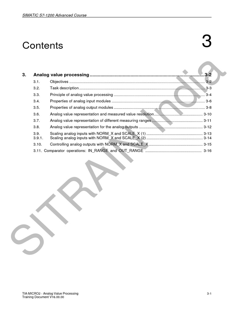 Analog Value Processing in TIA Portal | PDF | Analog To Digital Converter | Input/Output
