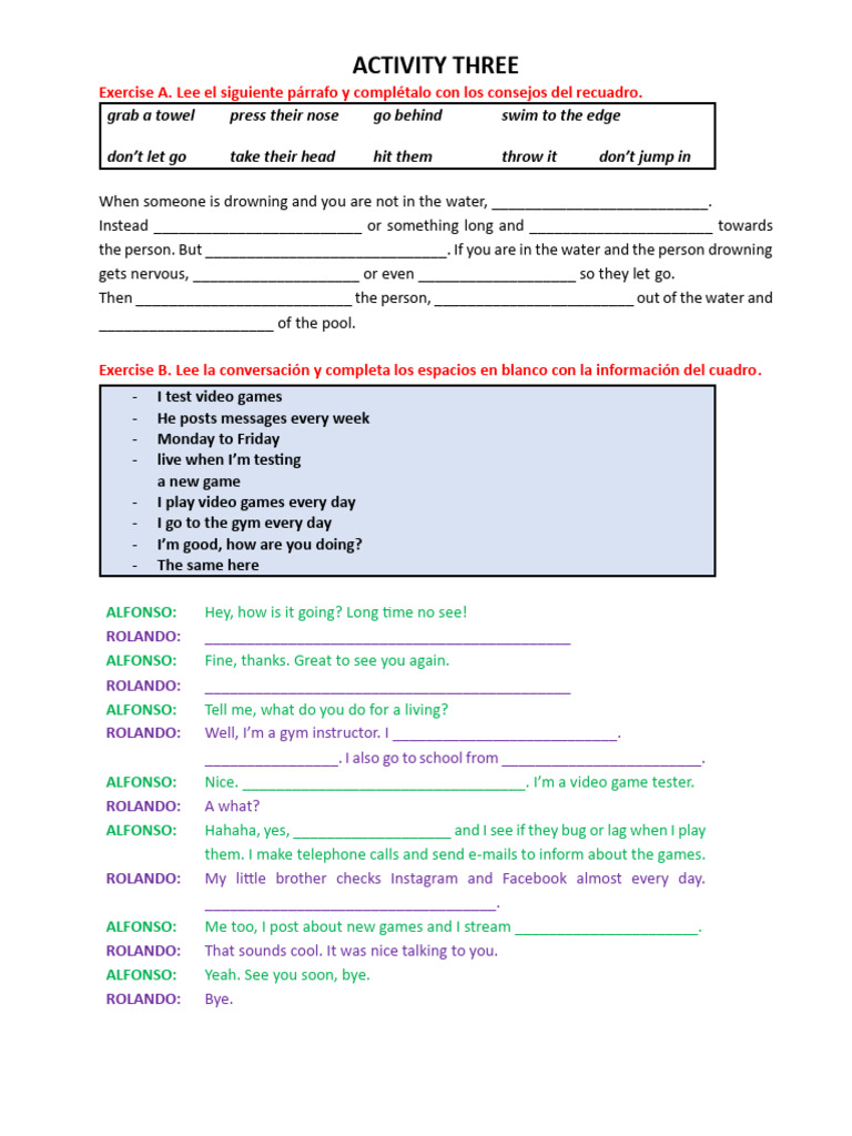Activity Three | PDF | Self-Improvement