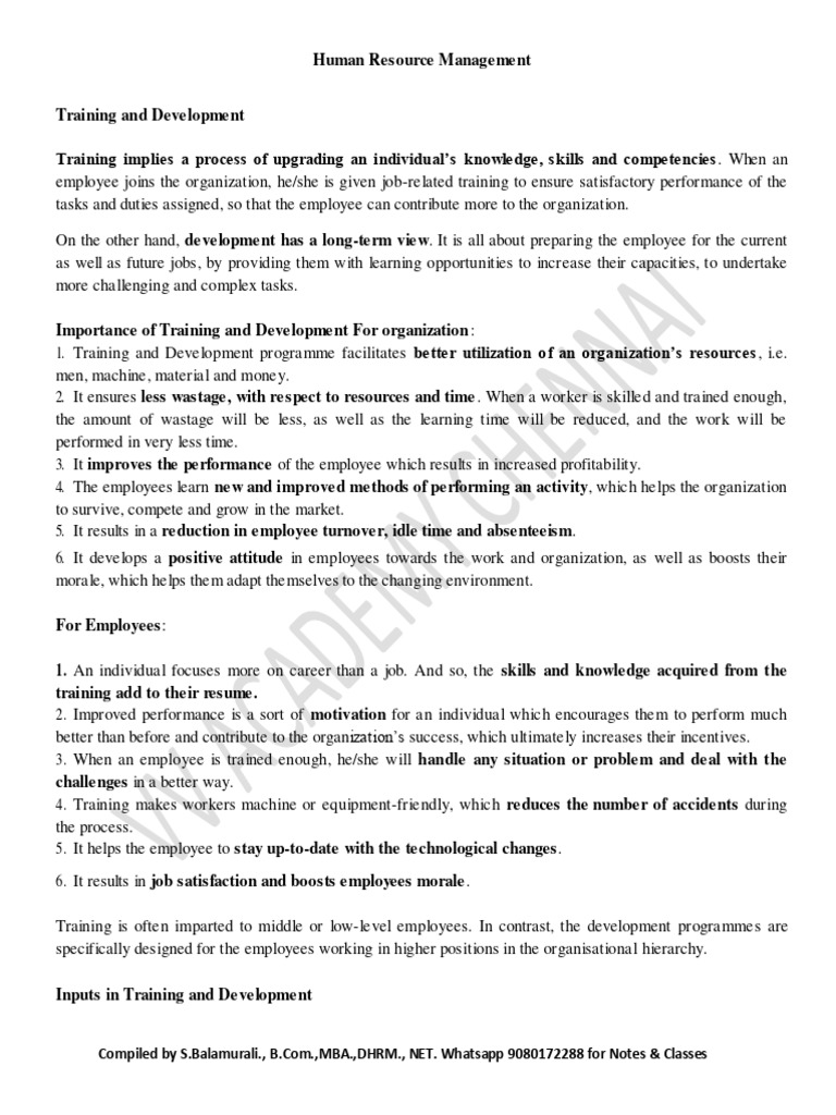 Training & Development | PDF | Employment | Mentorship