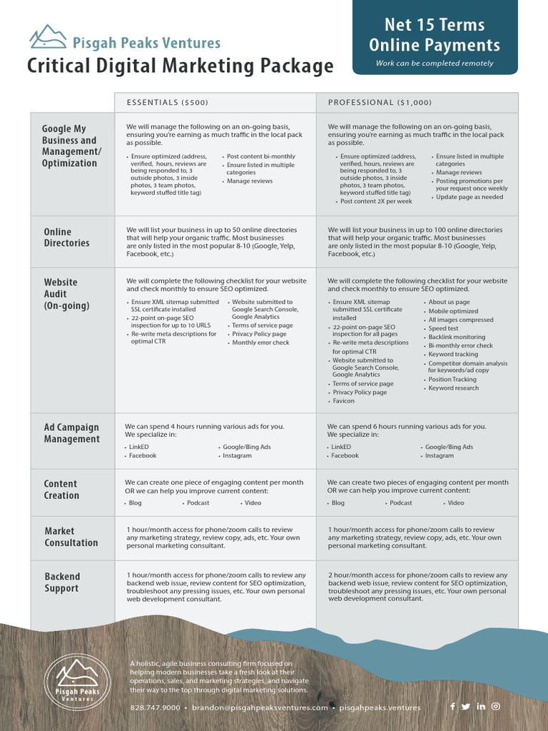 PPV Digital Mktg Pkg Sheet-2 | PDF | Search Engine Optimization | World ...