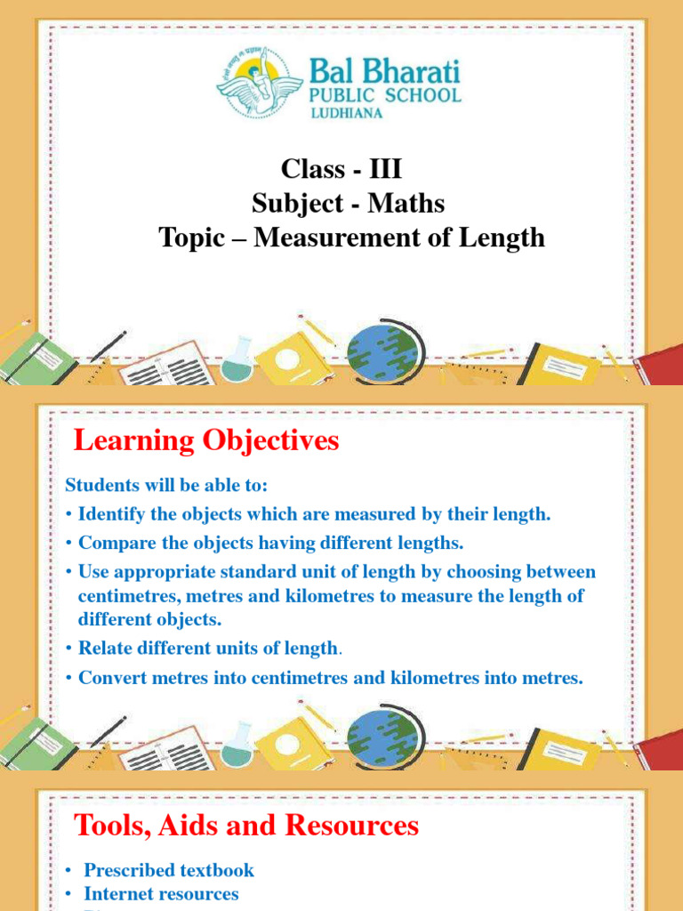 CH 10 Measurement of Length Class3 Maths Explanation | PDF | Length ...