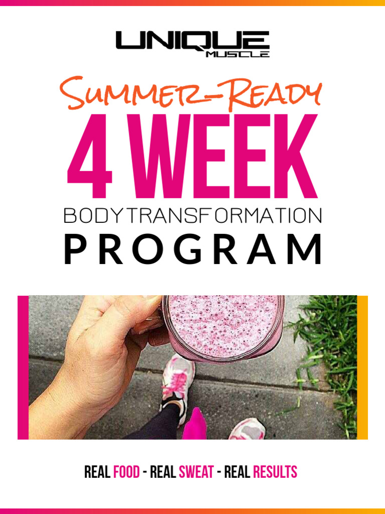 Unique Muscle - Summer Ready 4 Week Body Transformation Program ...