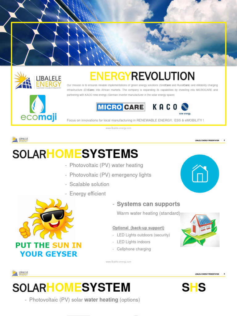 Solar Home Systems for Africa | PDF | Photovoltaics | Water Heating