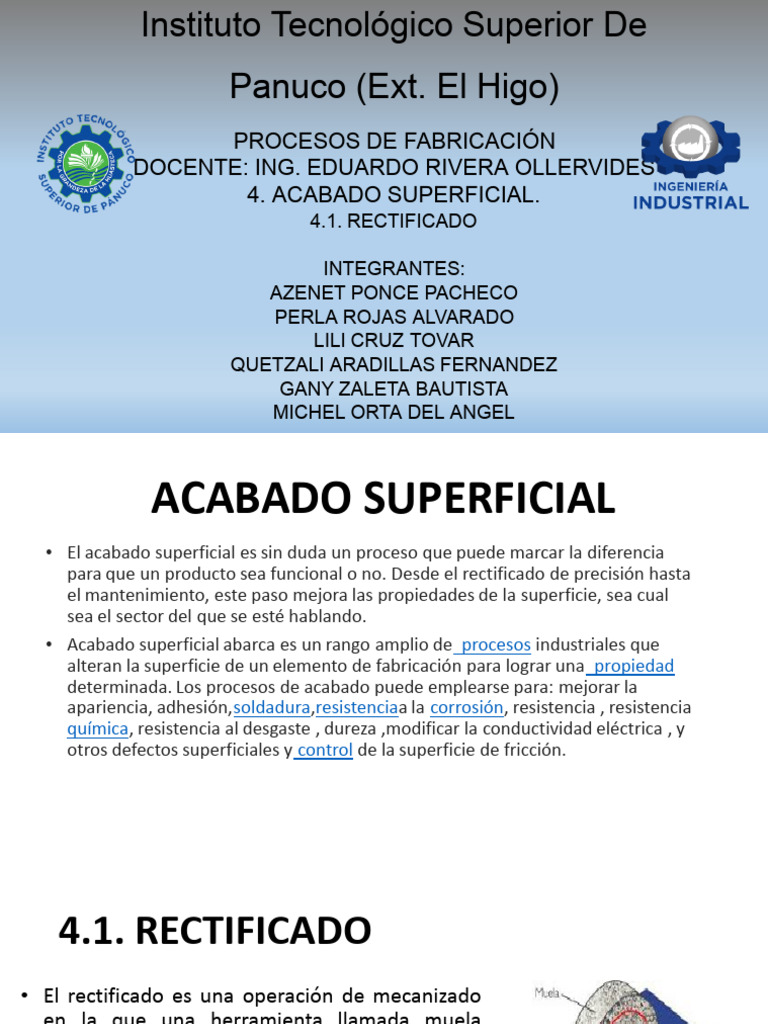 4.1 Rectificado | PDF | Mecanizado | Acero