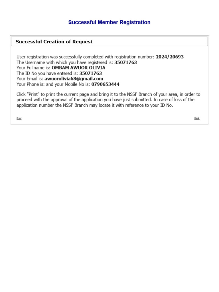 Successful User Registration Confirmation | PDF | Law