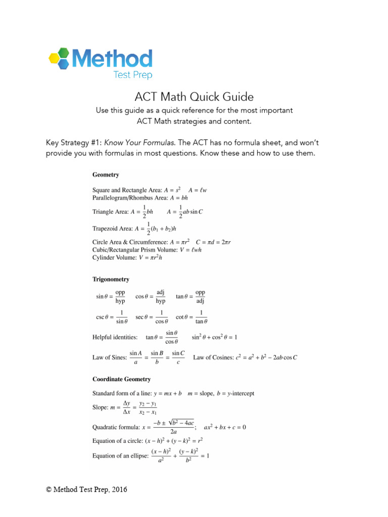 MT Pact Math Quick Guide | PDF | Equations | Exponentiation