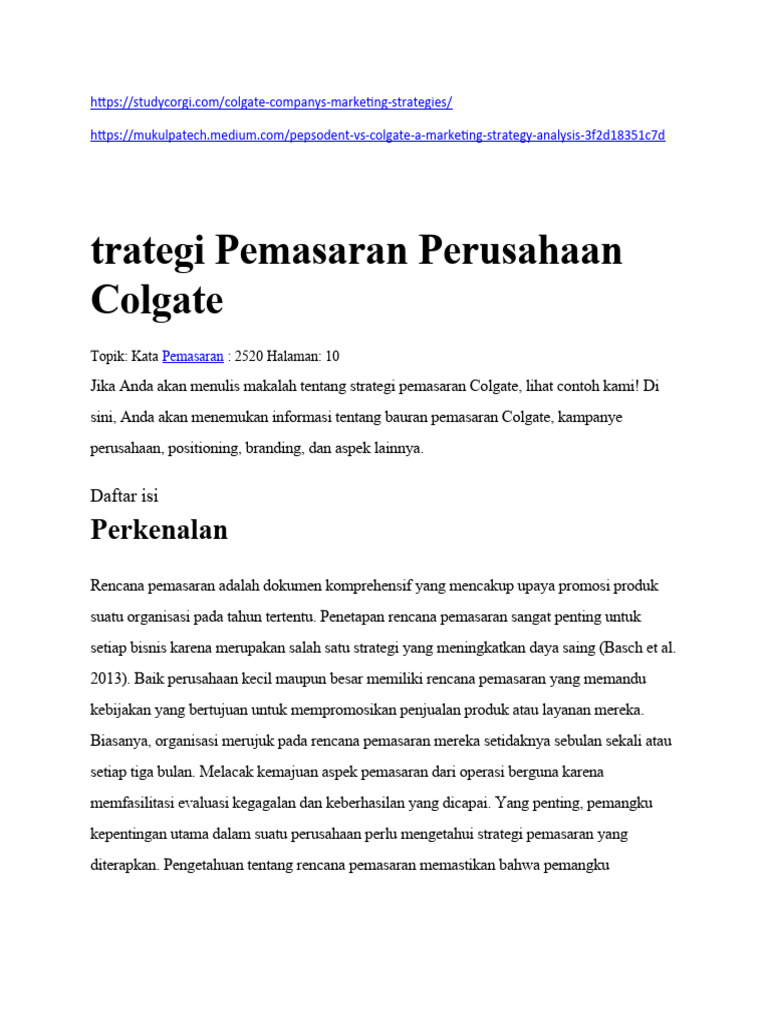 Colgate | PDF