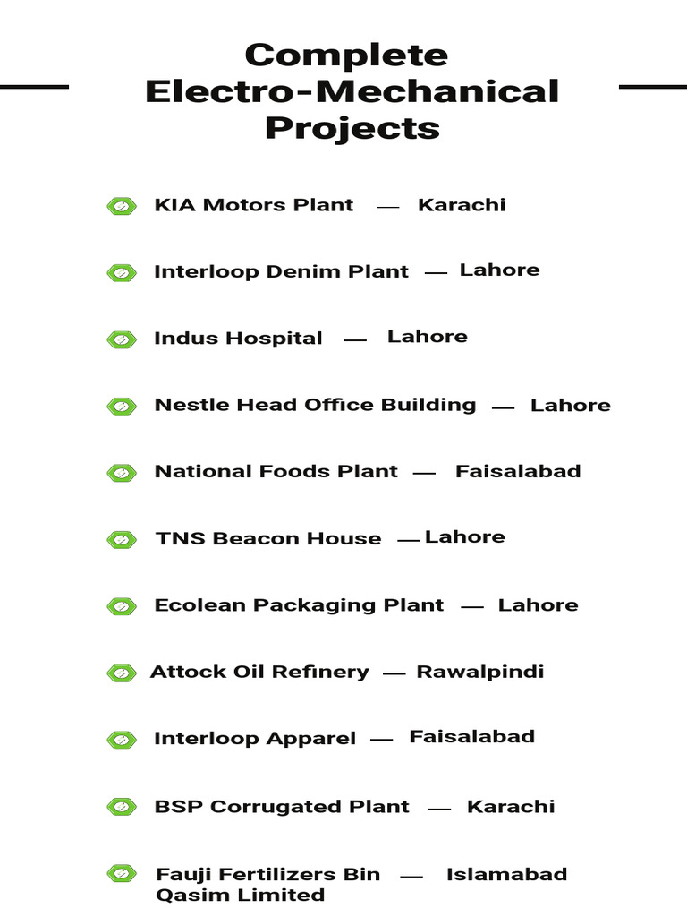 Electro-Mechanical Projects in Pakistan | PDF | Technology & Engineering