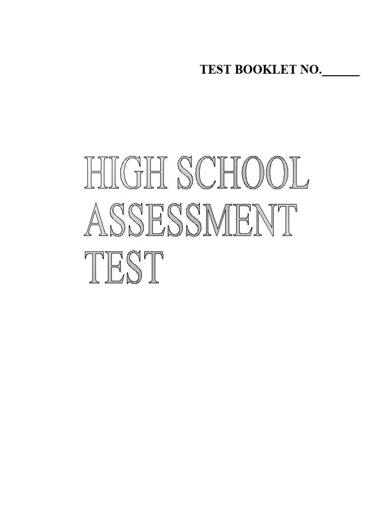 RM High School Assessment Test 2015 | PDF | Eutrophication | Soil