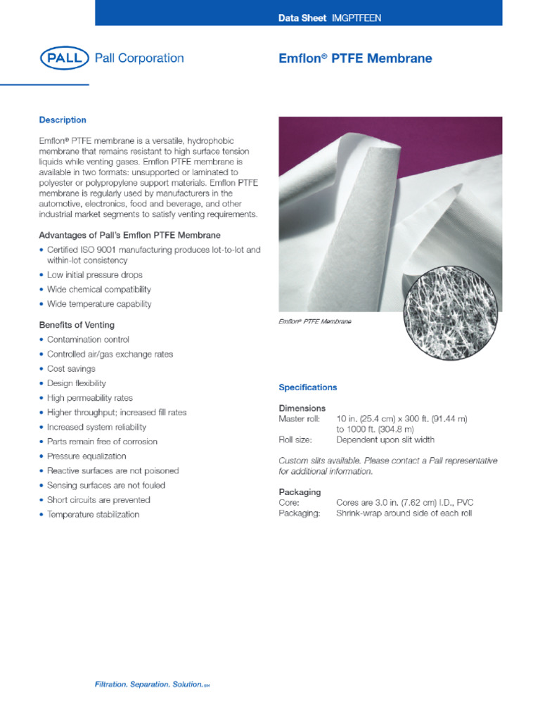 Emflon PTFE Membrane | PDF