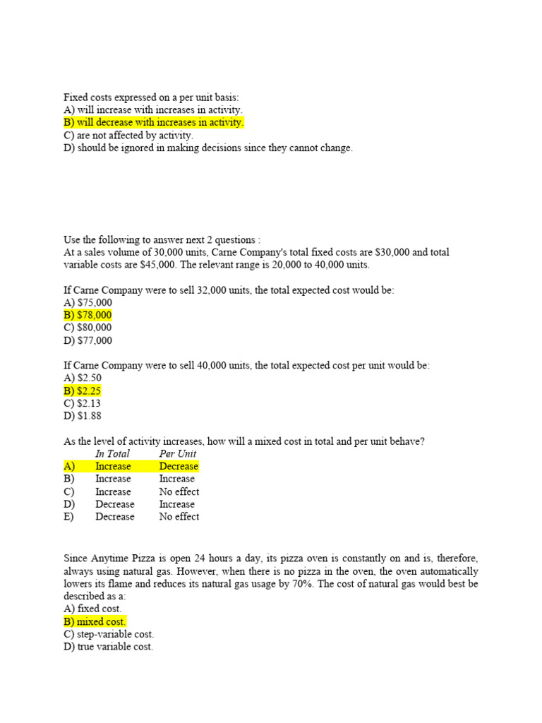 ch6 Solved Problems | PDF | Management Accounting | Economics