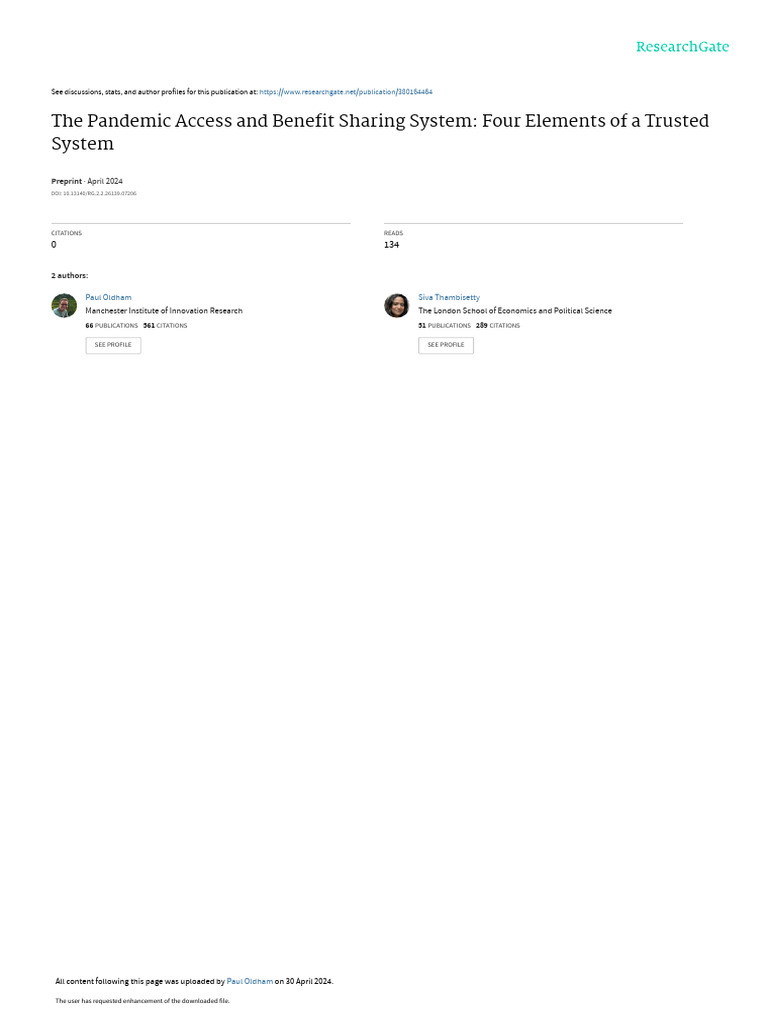 The Pandemic Access and Benefit Sharing System Post 30042024 | PDF | Creative Commons License ...