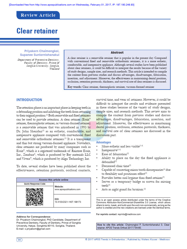 Clear_retainer | PDF | Orthodontics | Mouth