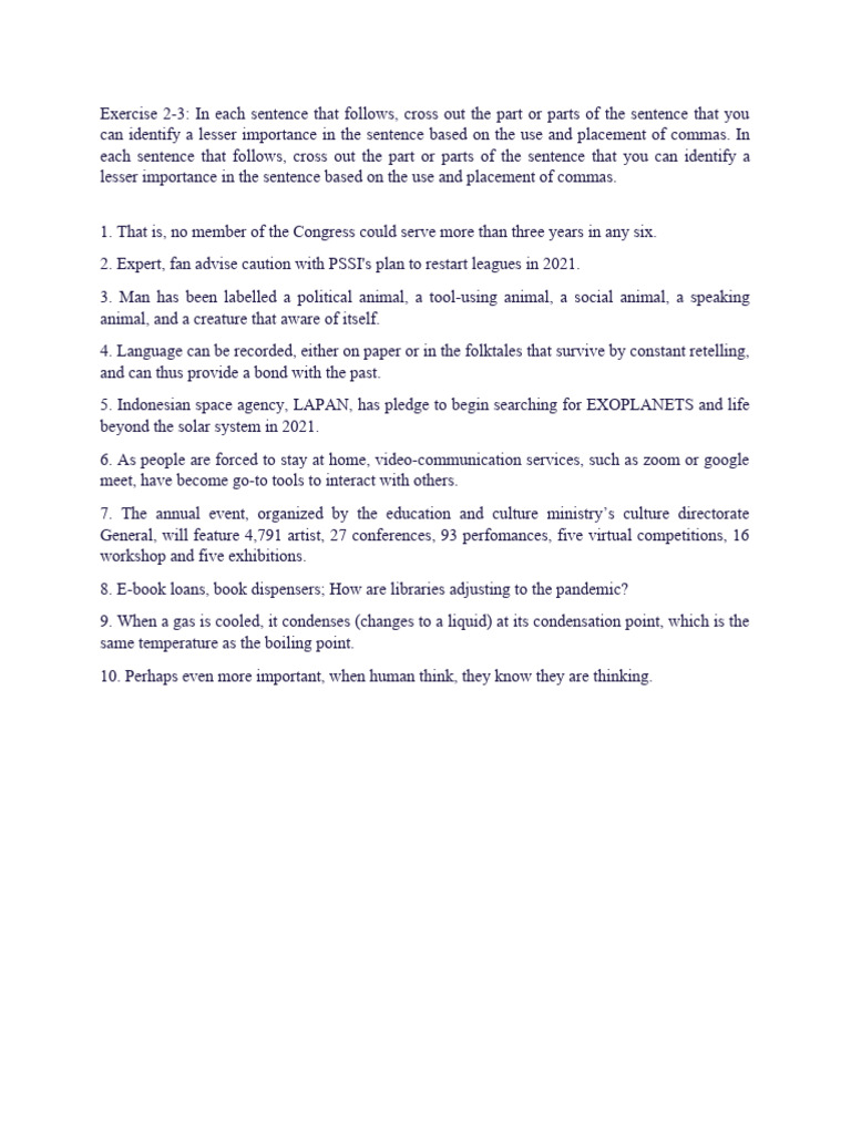 Vincetia Shinta Putri - Exercise 2-3 | PDF | Language Arts & Discipline