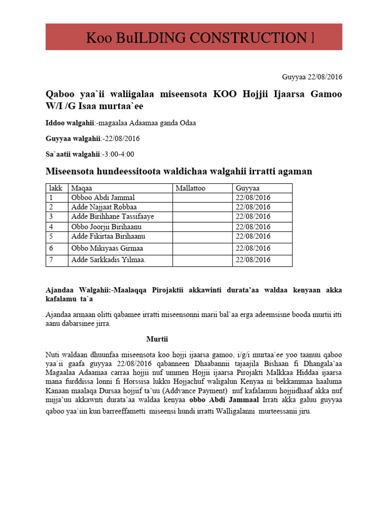 Qabo Yaaii Koo | PDF