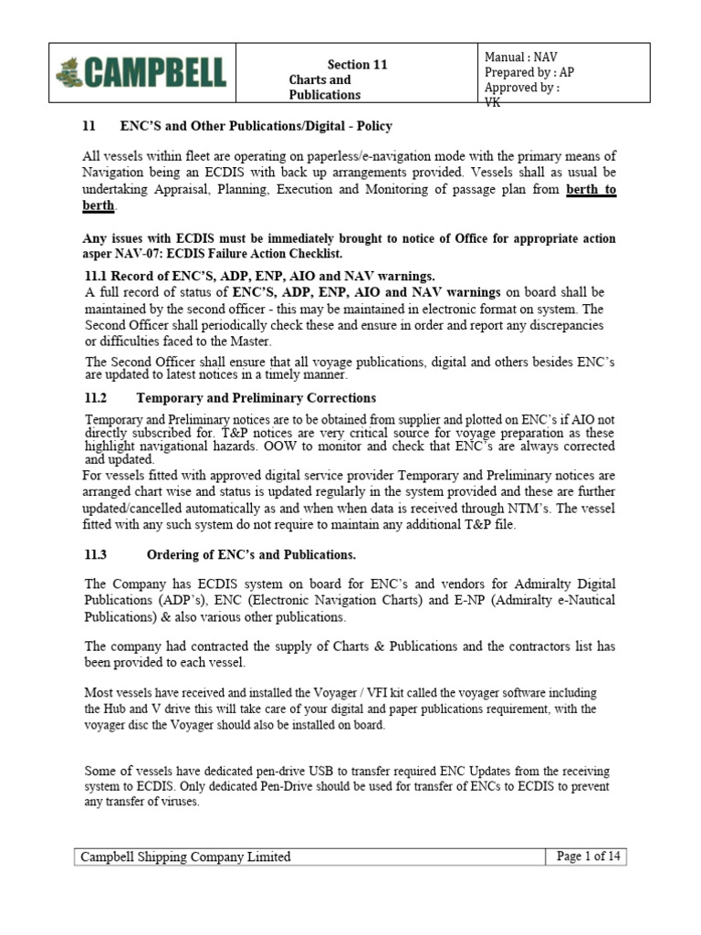 11 Navigation Manual - Sect 11 - Charts and Publications | PDF | Navigation