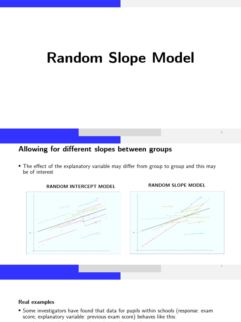 3.random Slope Model | PDF | Errors And Residuals | Hypothesis