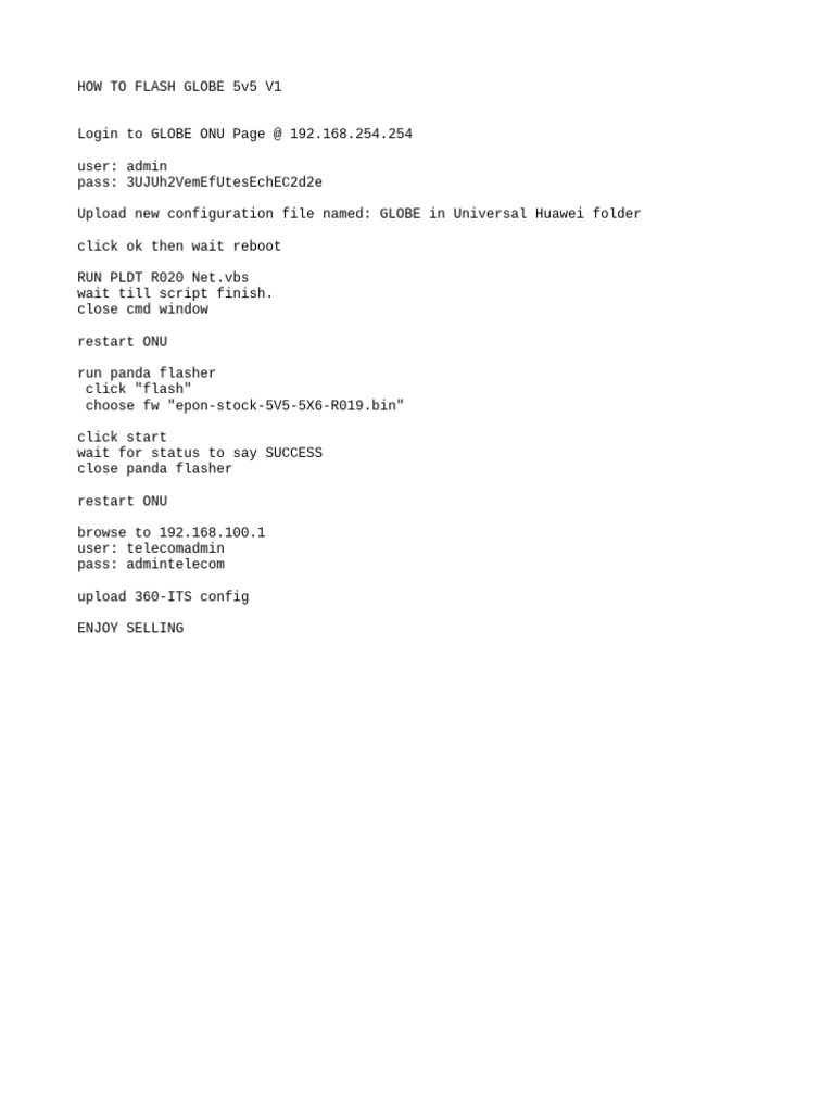 How To Flash Globe 5v5 v1 | PDF | Technology & Engineering