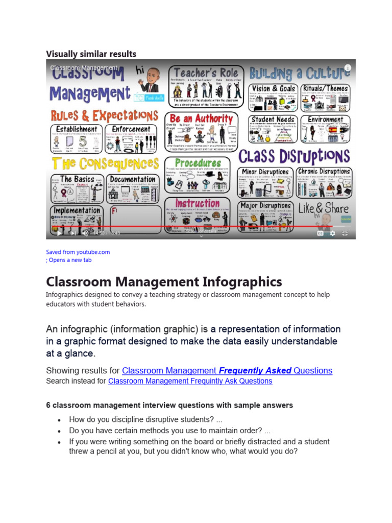 Classroom Behavior Management Tips | PDF | Classroom Management ...