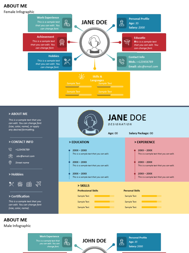 Personal Profile Infographic Template | PDF | Résumé