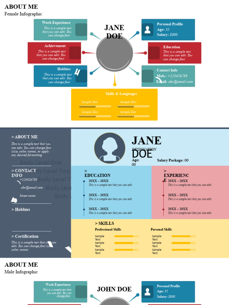 Multicolor2 About Me Static 16x9 | PDF | Résumé | Business Documents