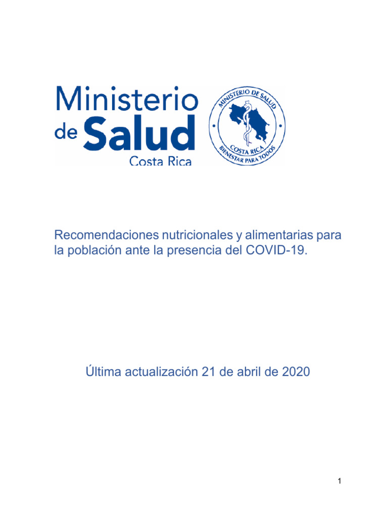 Recomendaciones Nutricionales y Alimentarias para | Descargar gratis PDF | Alimentos | Vegetales