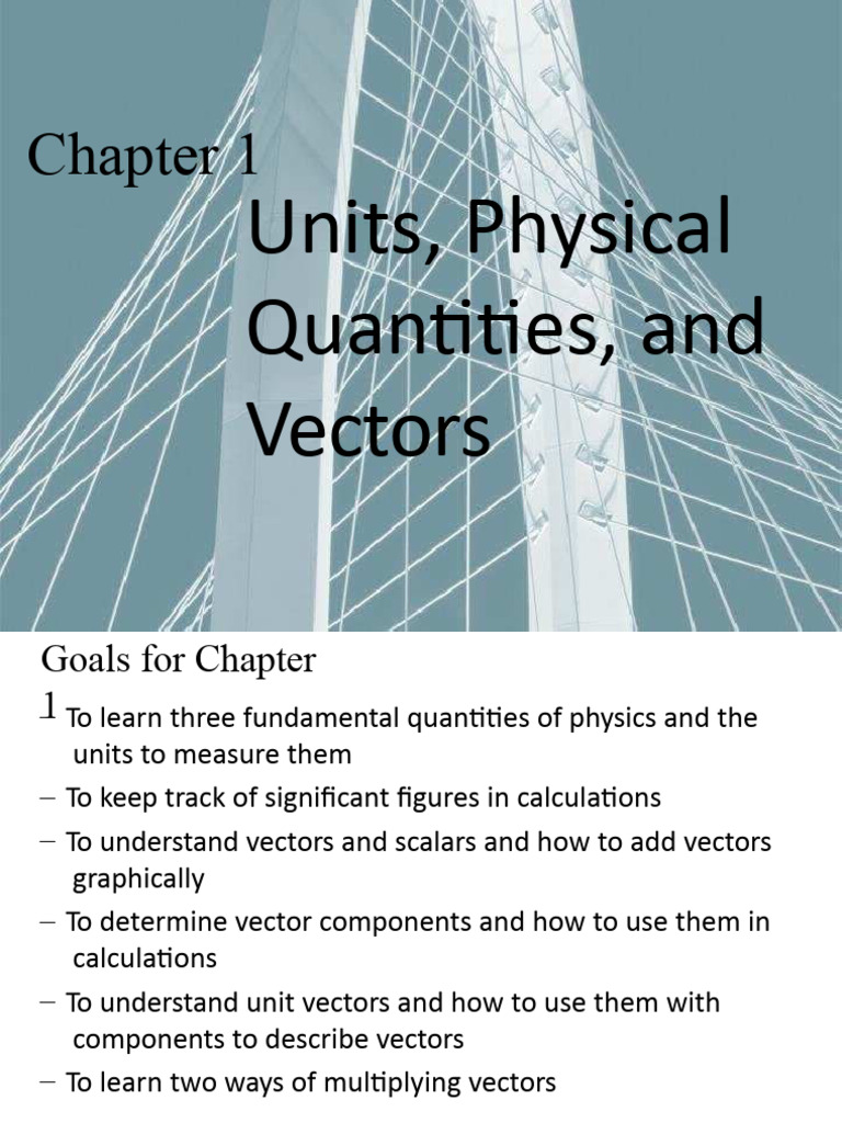 Chapter 0 Units Physical Quantities and Vectors | PDF | Euclidean Vector | Physics
