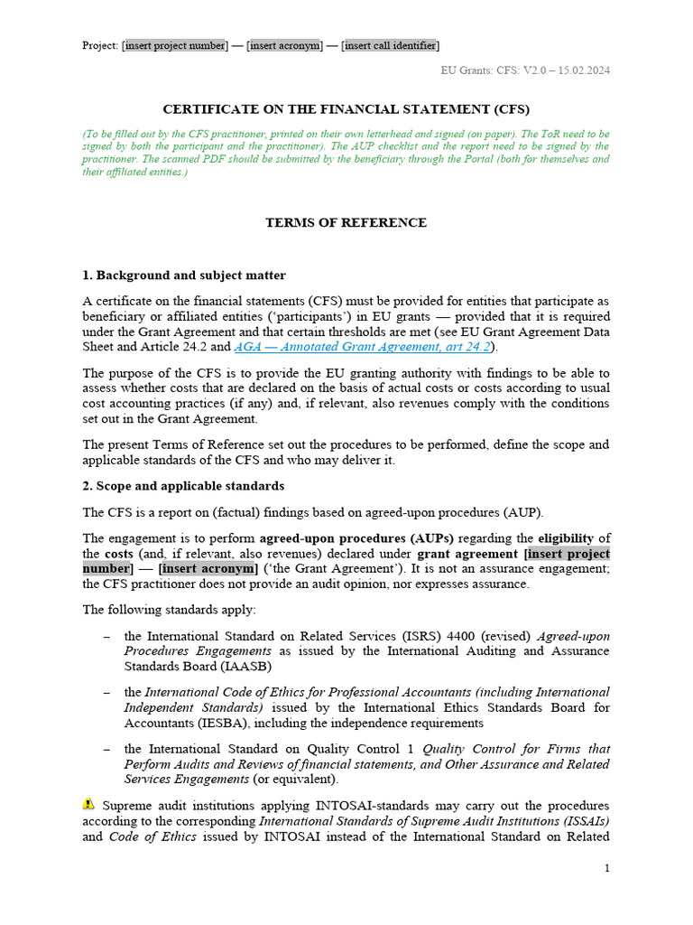 Cfs en | Download Free PDF | Audit | Employment