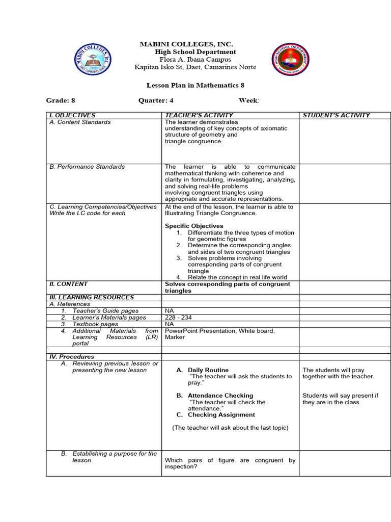 Illustrating Sas, Asa, SSS and Saa | PDF | Elementary Mathematics ...