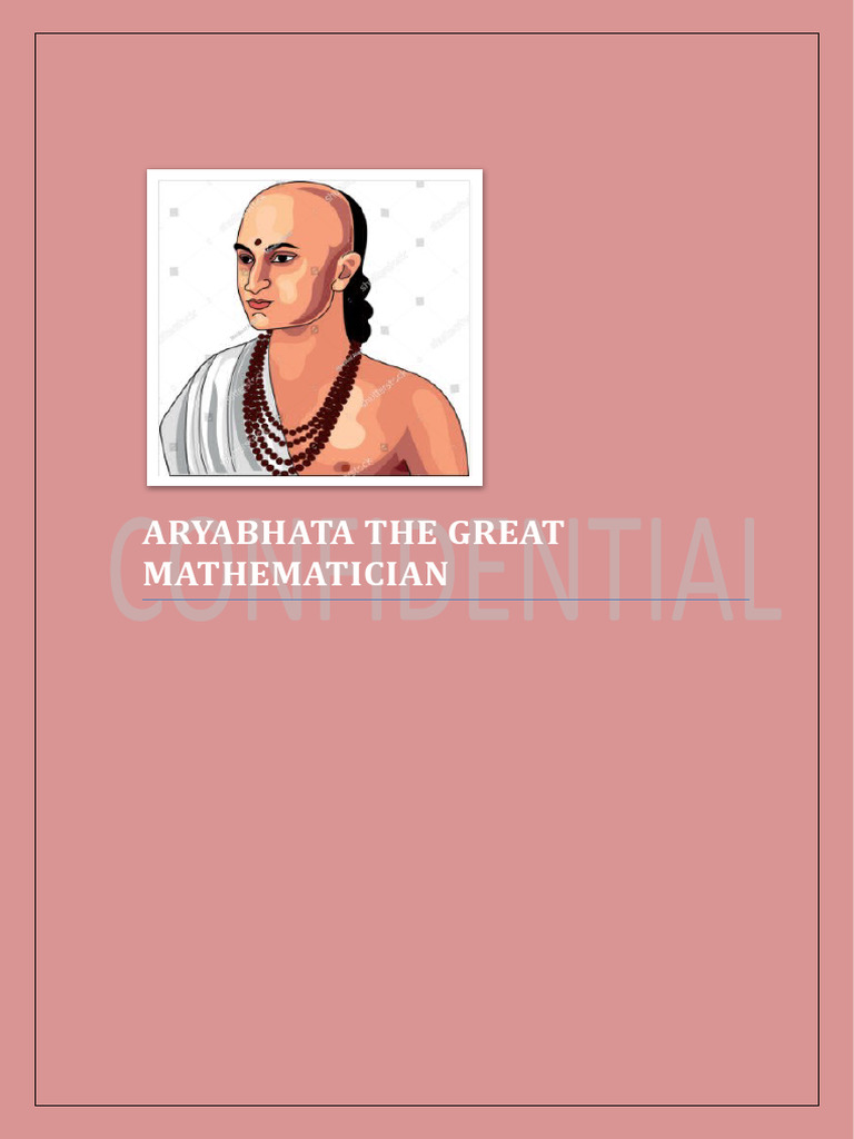 Aryabhata The Great Mathematician | PDF