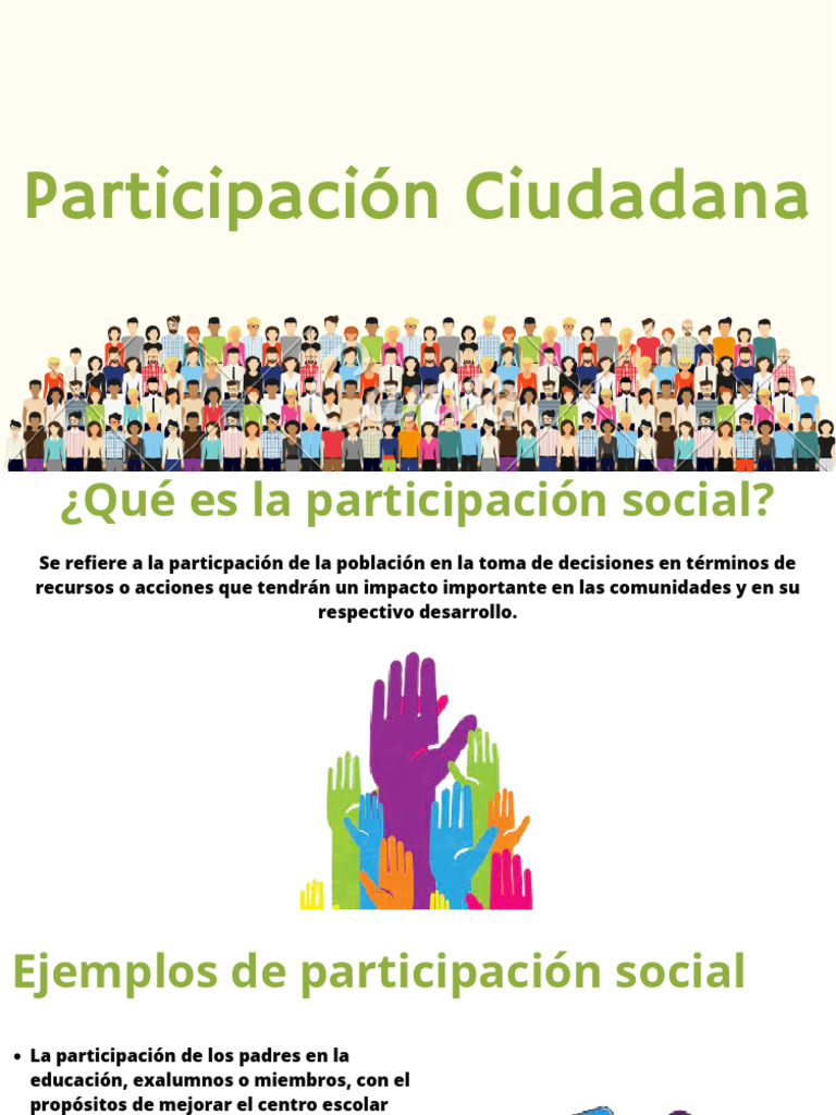 Importancia de la Participación Ciudadana | PDF | Ciencias sociales