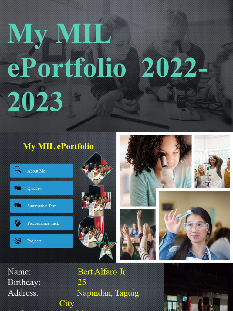 My EPortfolio in MIL - 2022-2023 (Demo Slides) | PDF | Career & Growth | Wellness