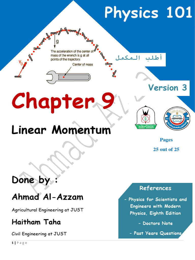 Chapter 9 Linear Momentum and Collisions | PDF | Momentum | Collision