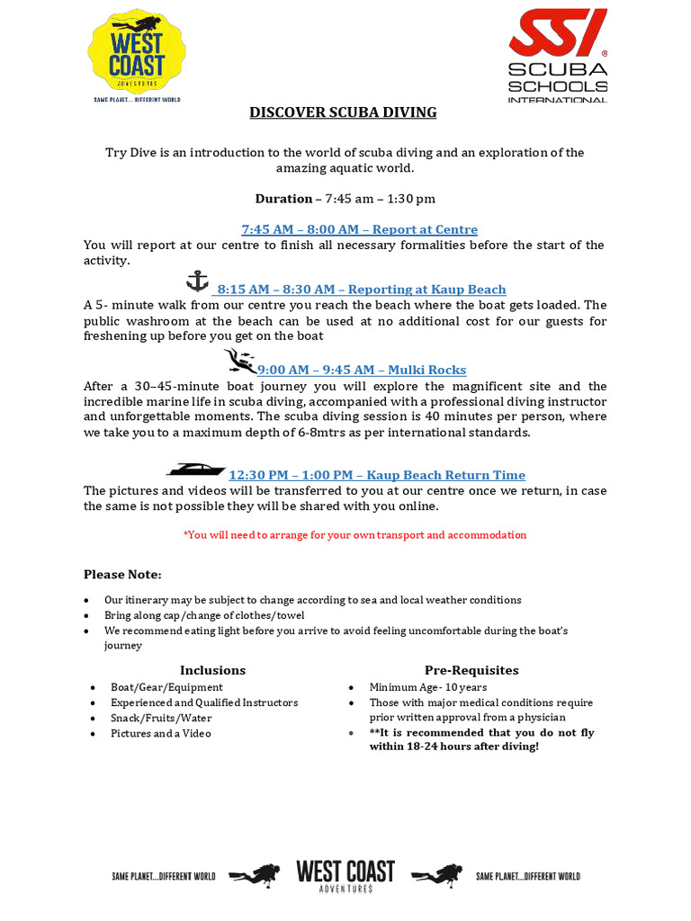 Try Dive Kapu | Download Free PDF | Scuba Diving | Underwater Diving